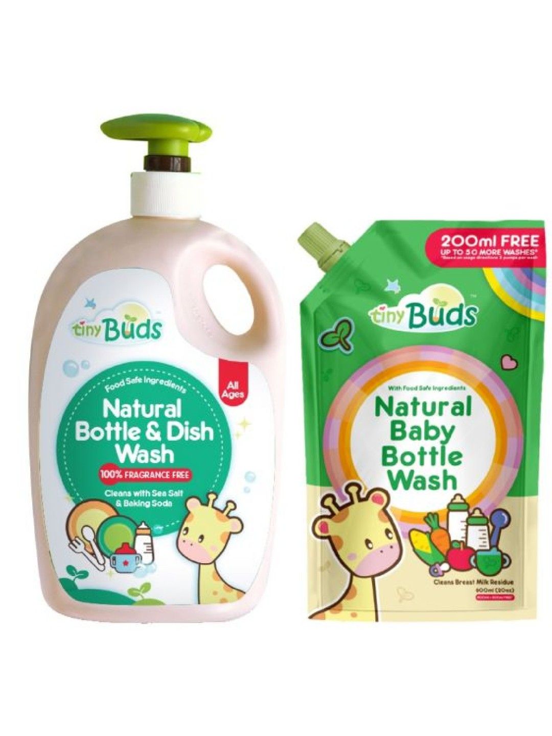 Tiny Buds [Buy 1 Take 1] Dish Wash Bottle with Fr… | edamama
